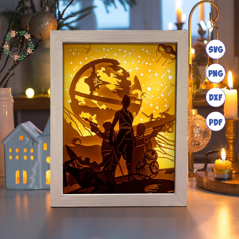 3D Star Shadow Box SVG: Layered Paper Cut Template (digital Download) 4 ...
