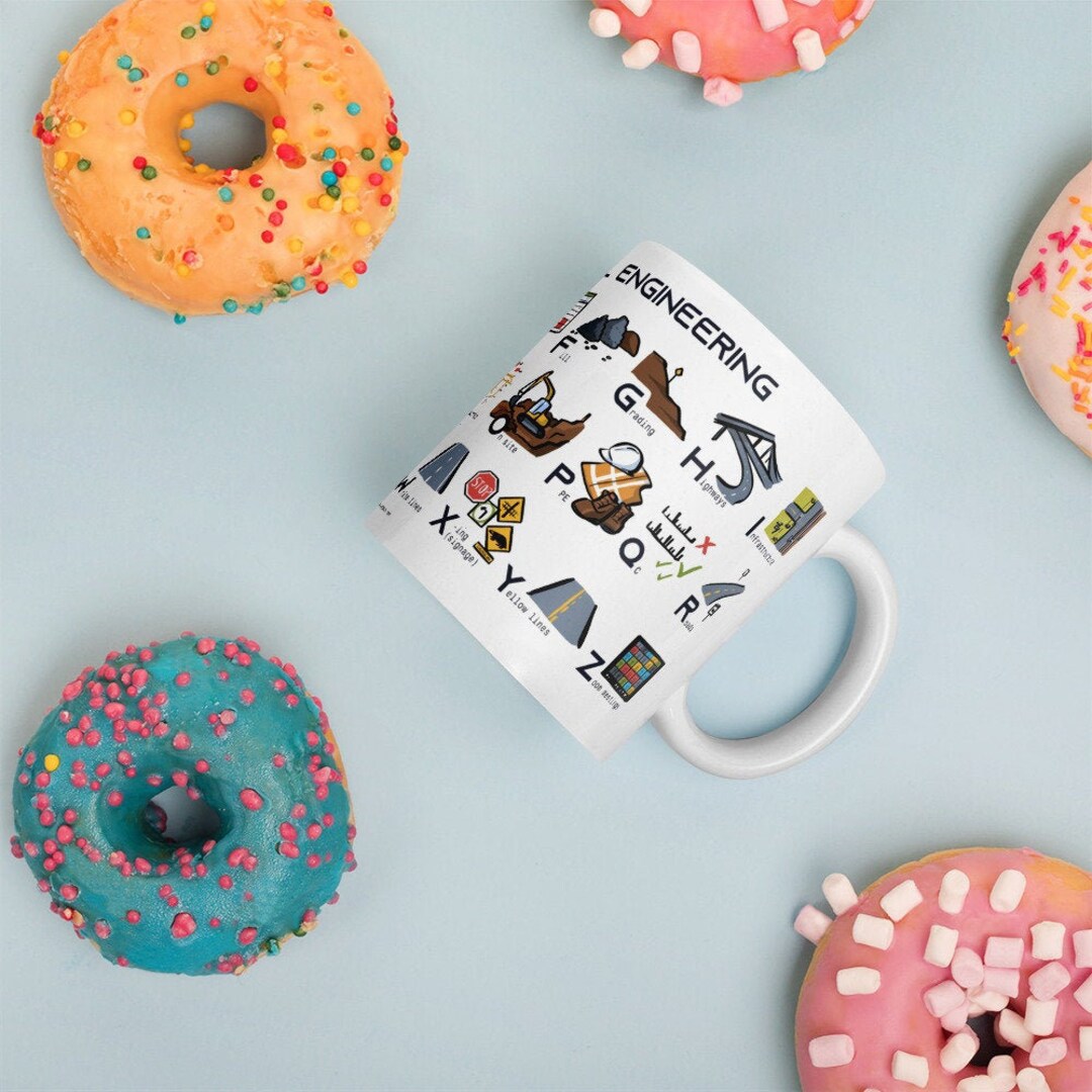The Abcs of Civil Engineering, White Glossy Mug, Engineer Gift - Etsy