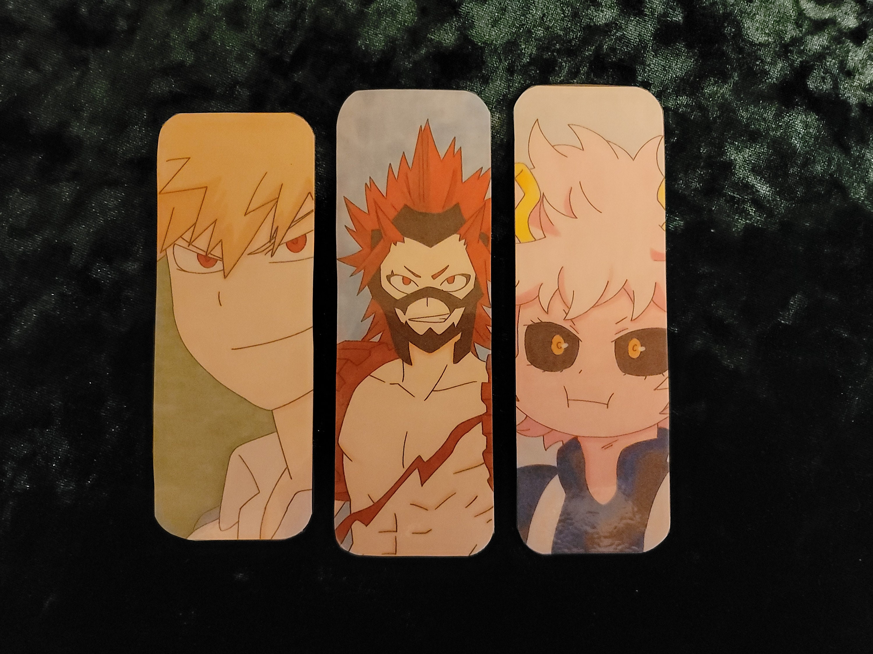 Hero Anime Character Bookmarks Anime Fanart Bookmarks | Etsy Ireland