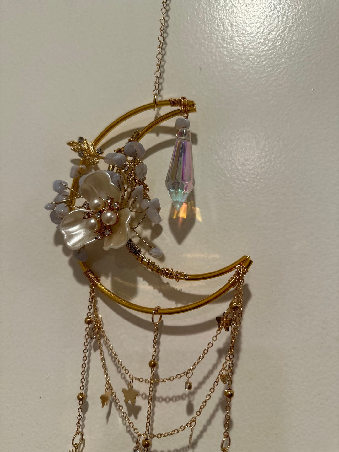 Crystal Moon Suncatcher - Etsy