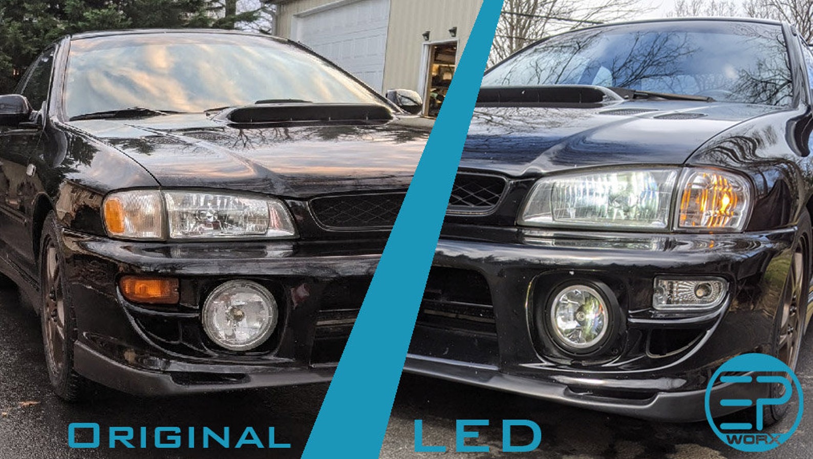LED Foglight Conversion Kit for Subaru GC8 Impreza 2.5RS, WRX, and Sti ...
