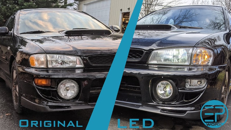LED Foglight Conversion Kit for Subaru GC8 Impreza 2.5RS, WRX, and Sti ...