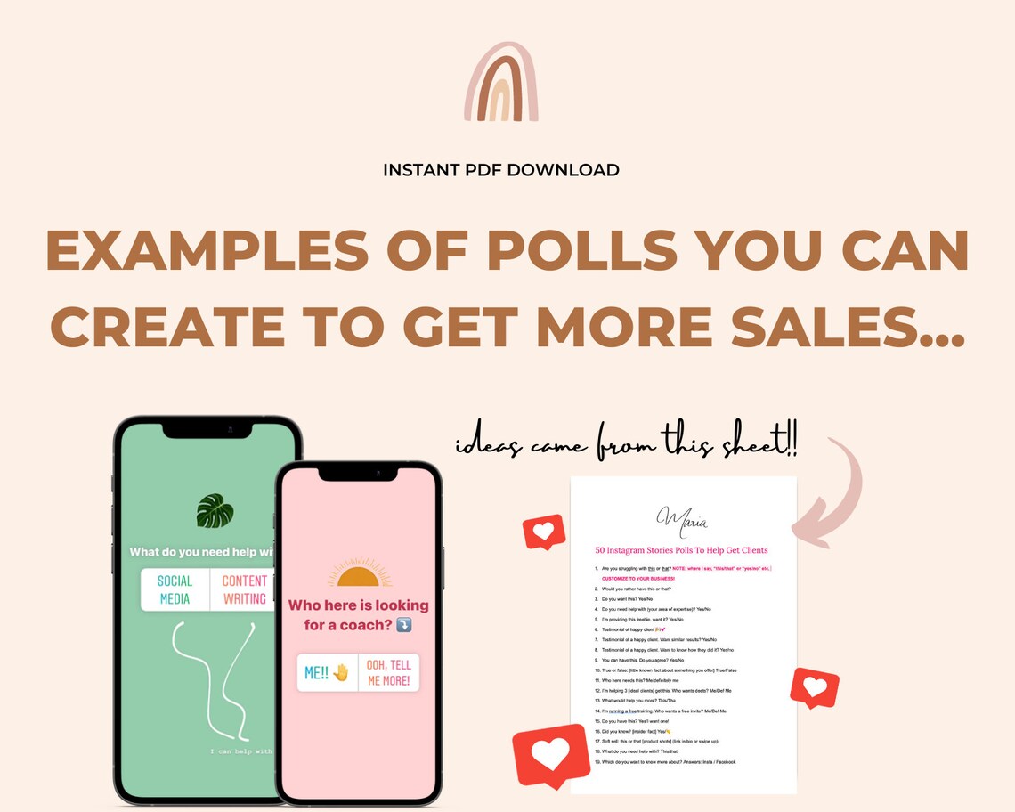 Ultimate Instagram Story Polls Kit, Instagram Story Prompts, Instagram ...