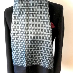 Men's Vintage Aboriginal Scarf, 60s All Original Blue Mod Silky Necktie ...