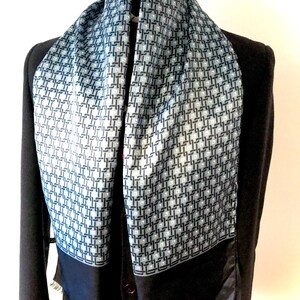 Men's Vintage Aboriginal Scarf, 60s All Original Blue Mod Silky Necktie ...