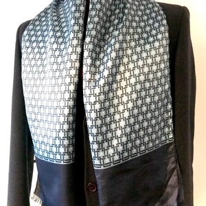 Men's Vintage Aboriginal Scarf, 60s All Original Blue Mod Silky Necktie ...