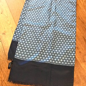 Men's Vintage Aboriginal Scarf, 60s All Original Blue Mod Silky Necktie ...