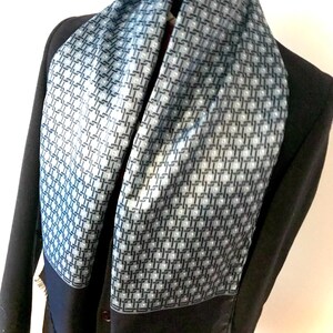 Men's Vintage Aboriginal Scarf, 60s All Original Blue Mod Silky Necktie ...