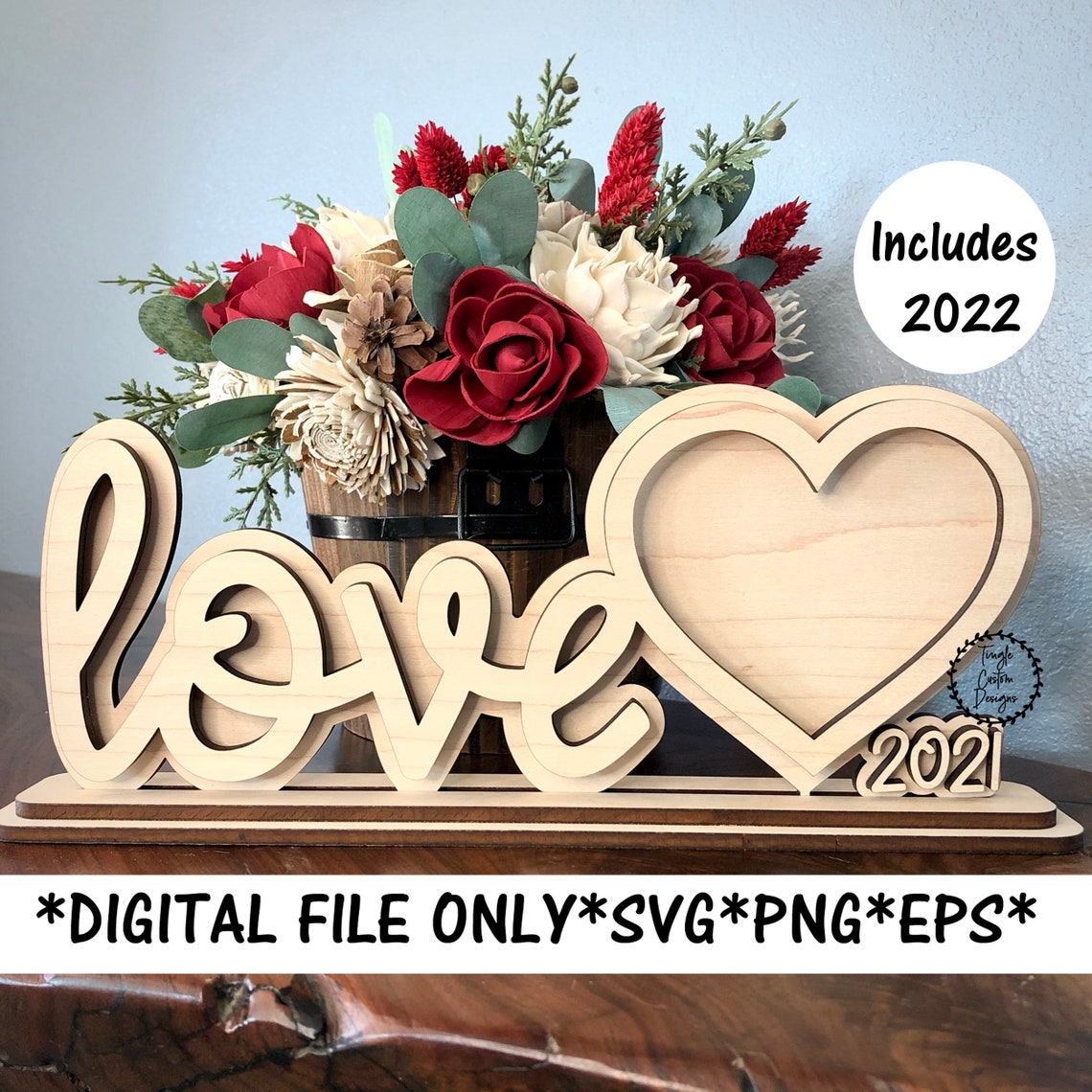 Love Photo Frame Digital File Valentine's Day Photo Frame | Etsy