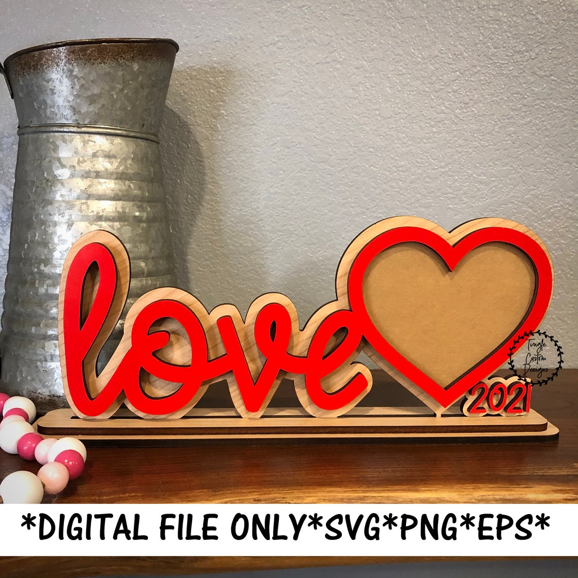 Love Photo Frame Digital File Valentine's Day Photo Frame | Etsy