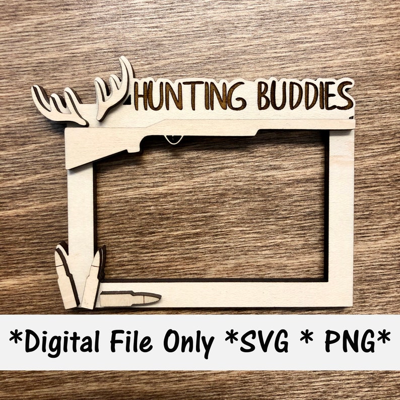 Father's Day Photo Frame Digital File, Hunting Laser Cut Photo Frame ...