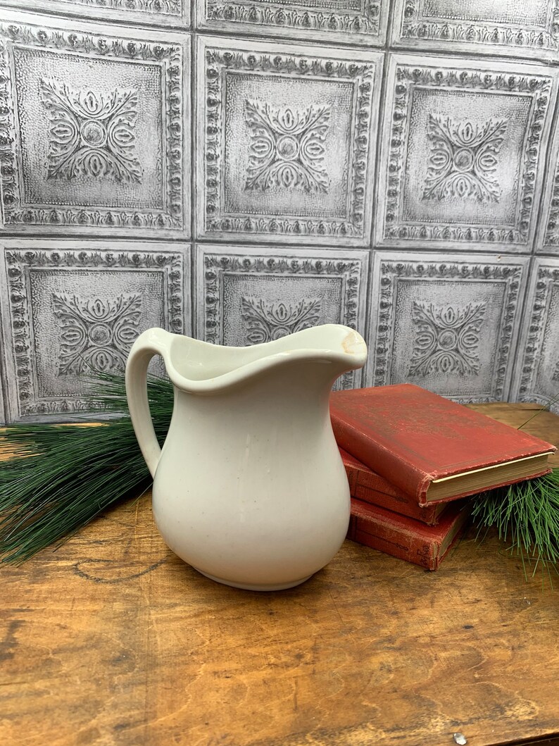 Tepco Vintage White Ironstone Creamer 6 X 5.5 X 3 - Etsy