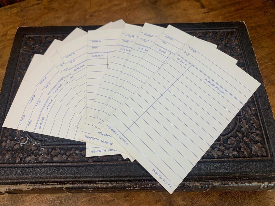 Set of 10 Vintage Authentic Library Cards Highsmith Borrower ...