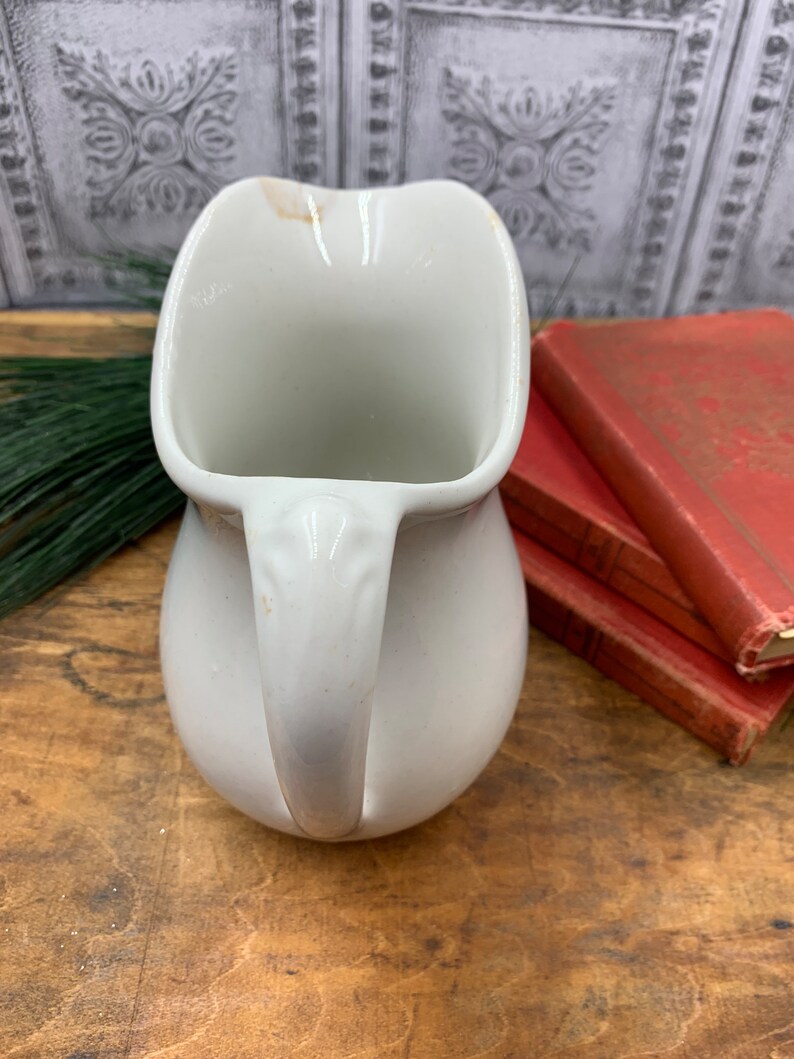 Tepco Vintage White Ironstone Creamer 6 X 5.5 X 3 - Etsy