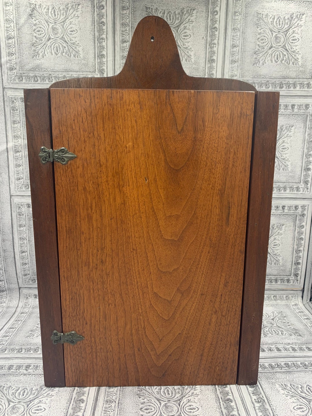 Vintage Cherry Wood Wall Mounted Kitchen Knife Box With Door - Etsy