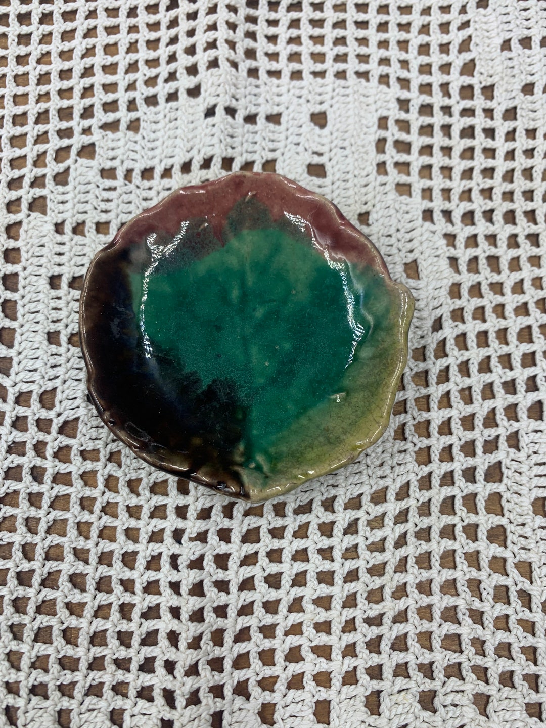 Antique Majolica Butter Pat Leaf 19 - Etsy