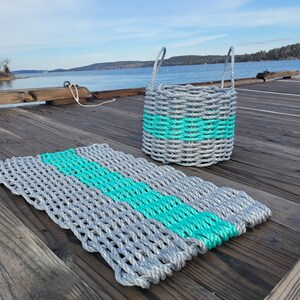 Lobster Rope Mat and Basket Matching Set, Color Options - Etsy