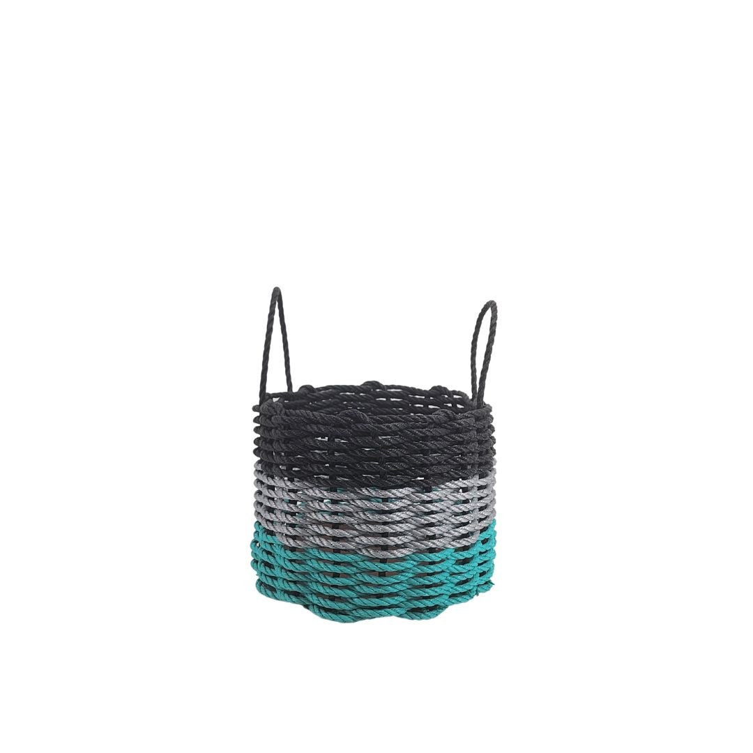 3 Stripe Rope Teal, Gray, Black Made With Lobster Rope, Maine - Etsy