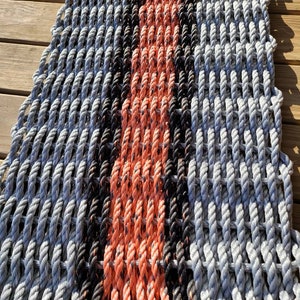 Rope Mat Made With Lobster Rope, Gray With Color Options - Etsy