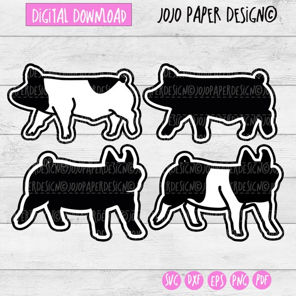 Pig Silhouette - Etsy
