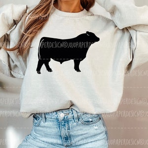 Show Heifer SVG, Show Cattle SVG, Show Steer Svg Png Eps Dxf Pdf, Black ...