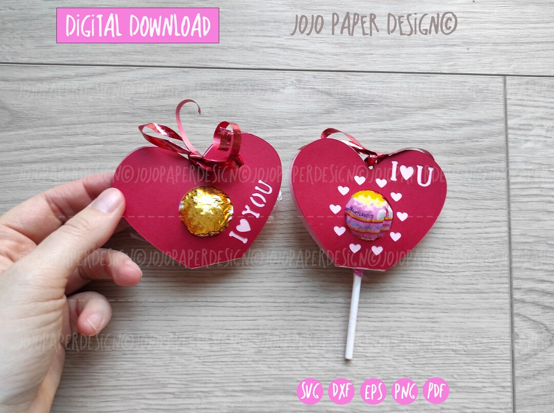 Valentines Lollipop Holder SVG, Chocolate Love Hearts Svg, Valentines ...