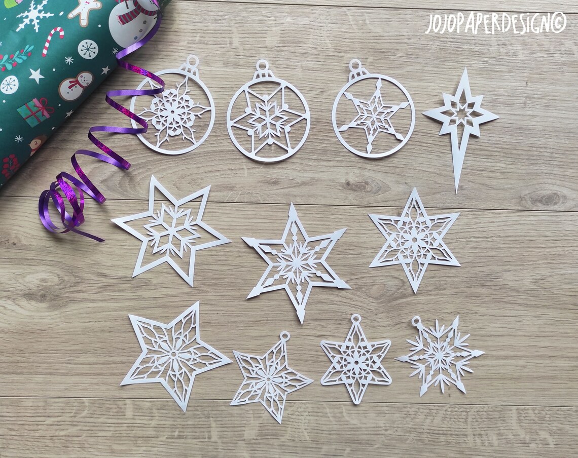 Christmas Star SVG, Star Christmas Ornaments Svg Bundle for Cricut ...