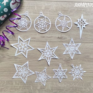 Christmas Star SVG, Star Christmas Ornaments Svg Bundle for Cricut ...