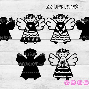 Cute Angel SVG for Kids, Angel SVG for Cricut or Silhouette, Angel ...