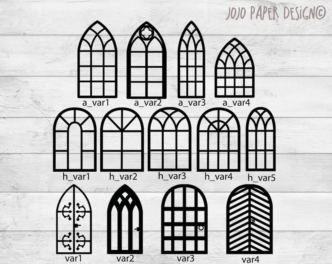 Arch Window Svg Halfround Window Svg With Matching - Etsy
