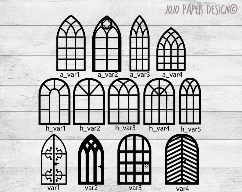 Arch Window Svg, Halfround Window Svg, With Matching Doors-suitable for ...