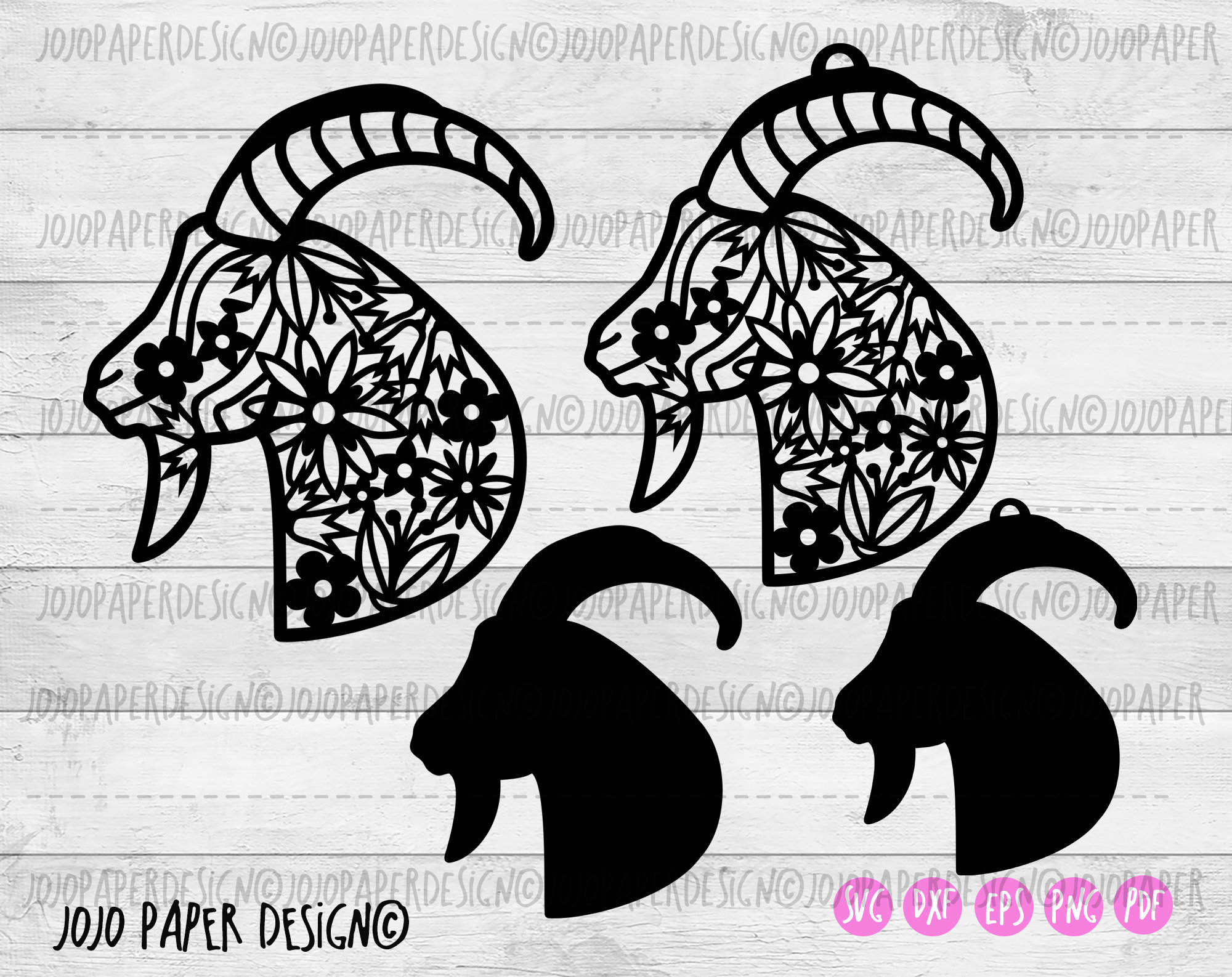Billy Goat SVG for Cricut and Silhouette, Goat SVG for Laser Cutting ...