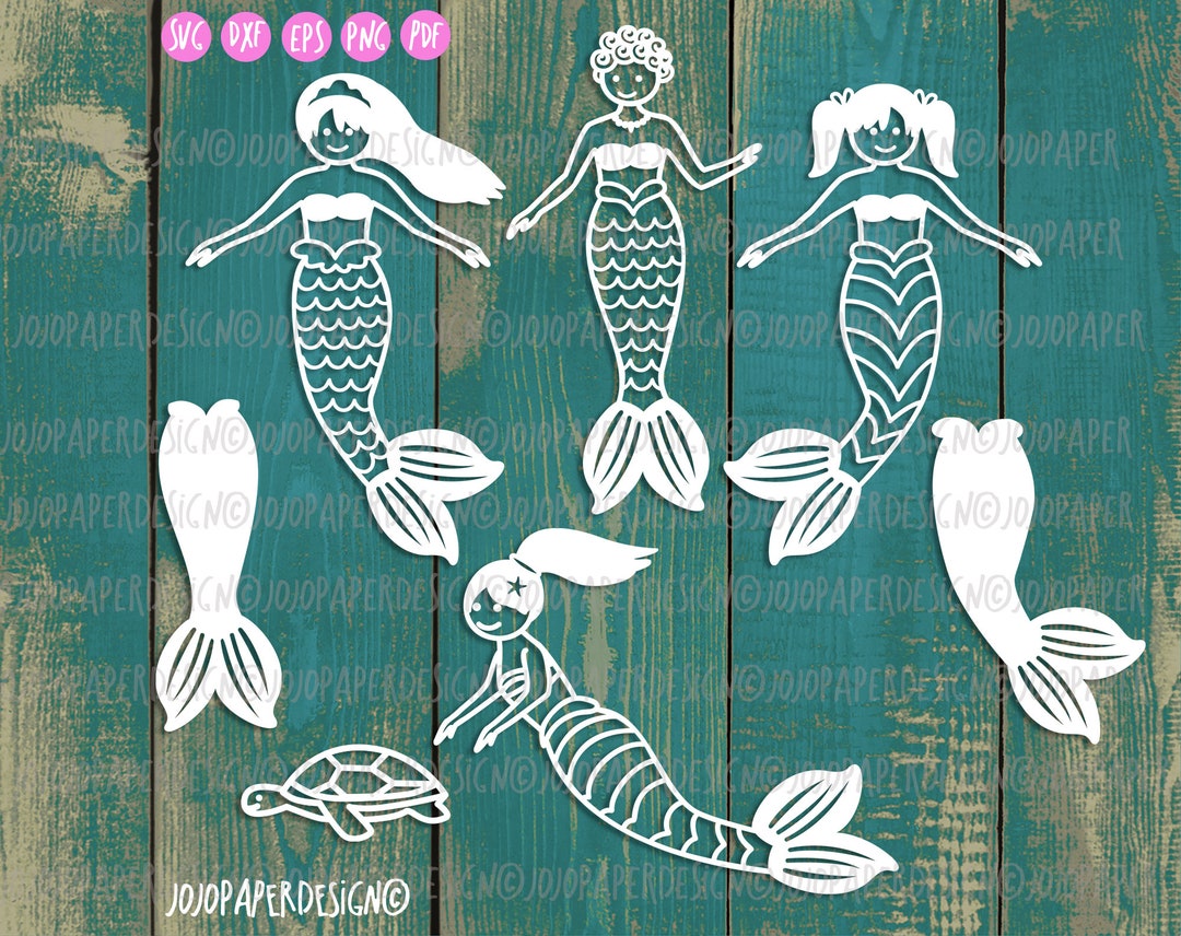 Cute Mermaid SVG, Mermaid SVG, Mermaid Tail Svg, Layered Mermaid PNG ...