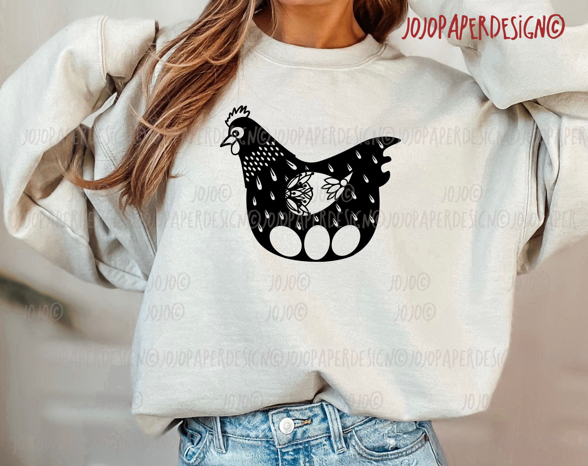 Pollo SVG para Cricut y Silhouette, Lindo pollo SVG para corte por ...