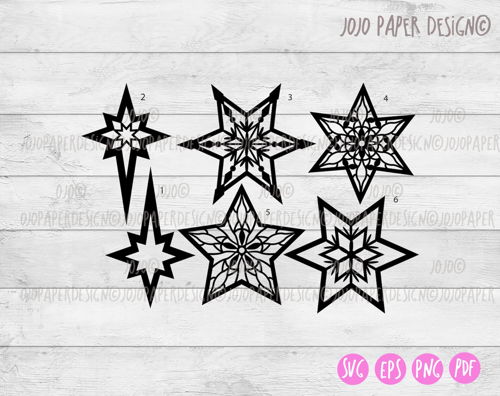 Christmas Star SVG, Star Christmas Ornaments Svg Bundle for Cricut ...