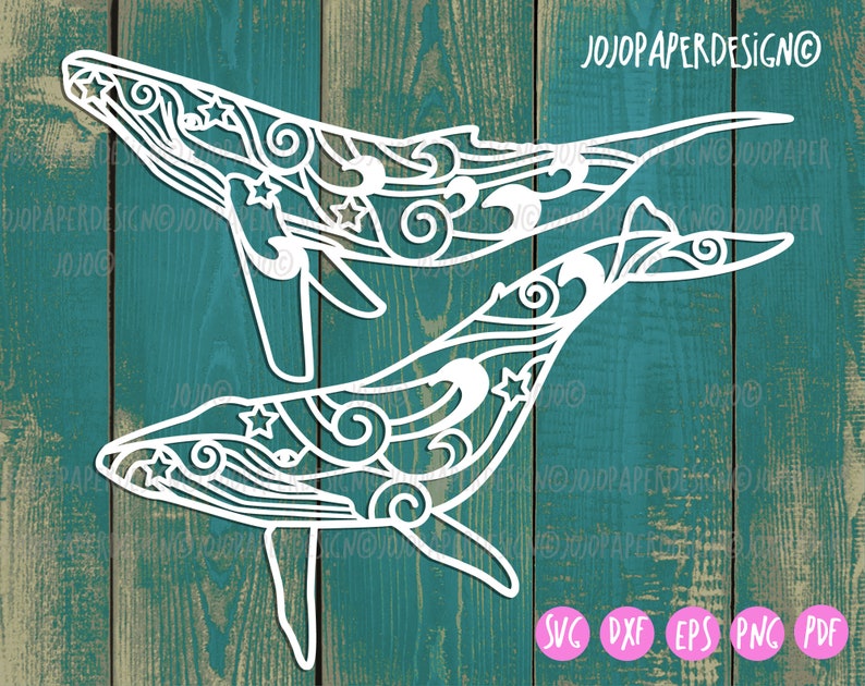 Whale Svg for Cricut and Silhouette Mandala Whale Vector for - Etsy