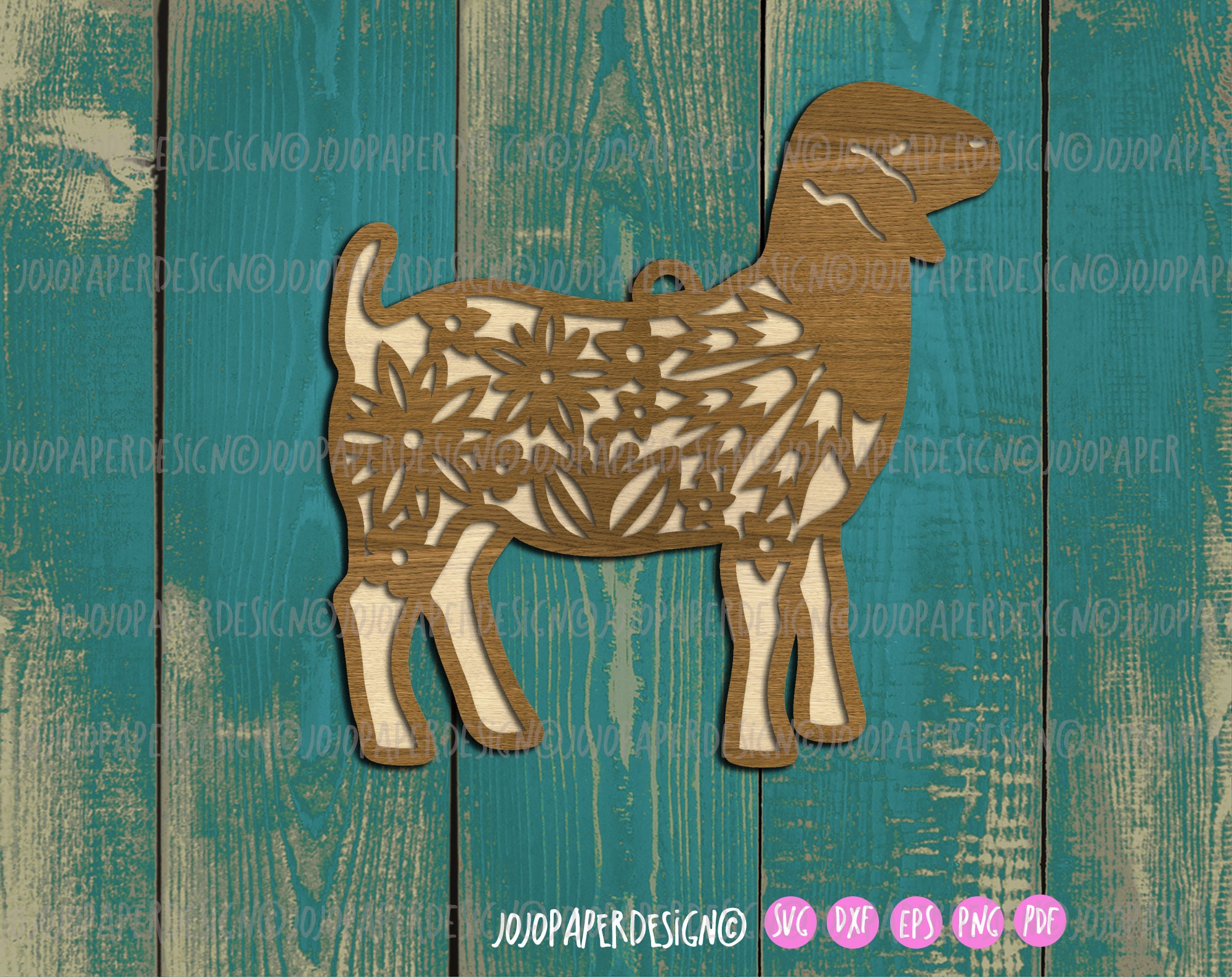 Boer Goat SVG for Cricut and Silhouette, Goat SVG for Laser Cutting ...