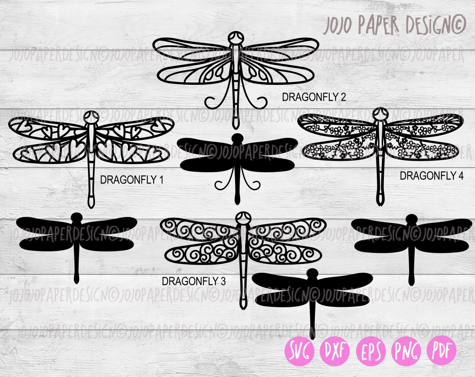 Floral Dragonfly Svg Dragonfly SVG Bundle for Cricut and - Etsy