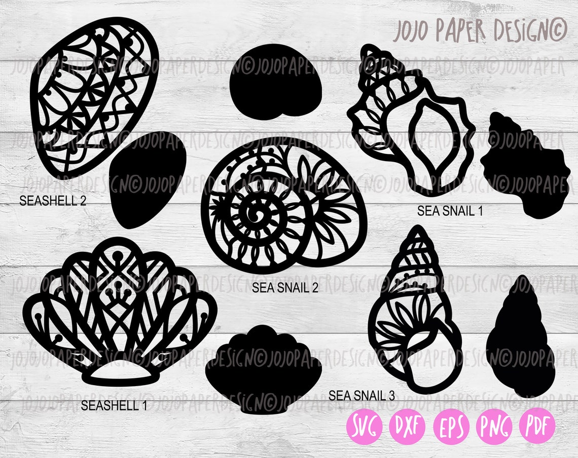 Seashell SVG Mandala Sea Shell Svg for Cricut and Silhouette - Etsy