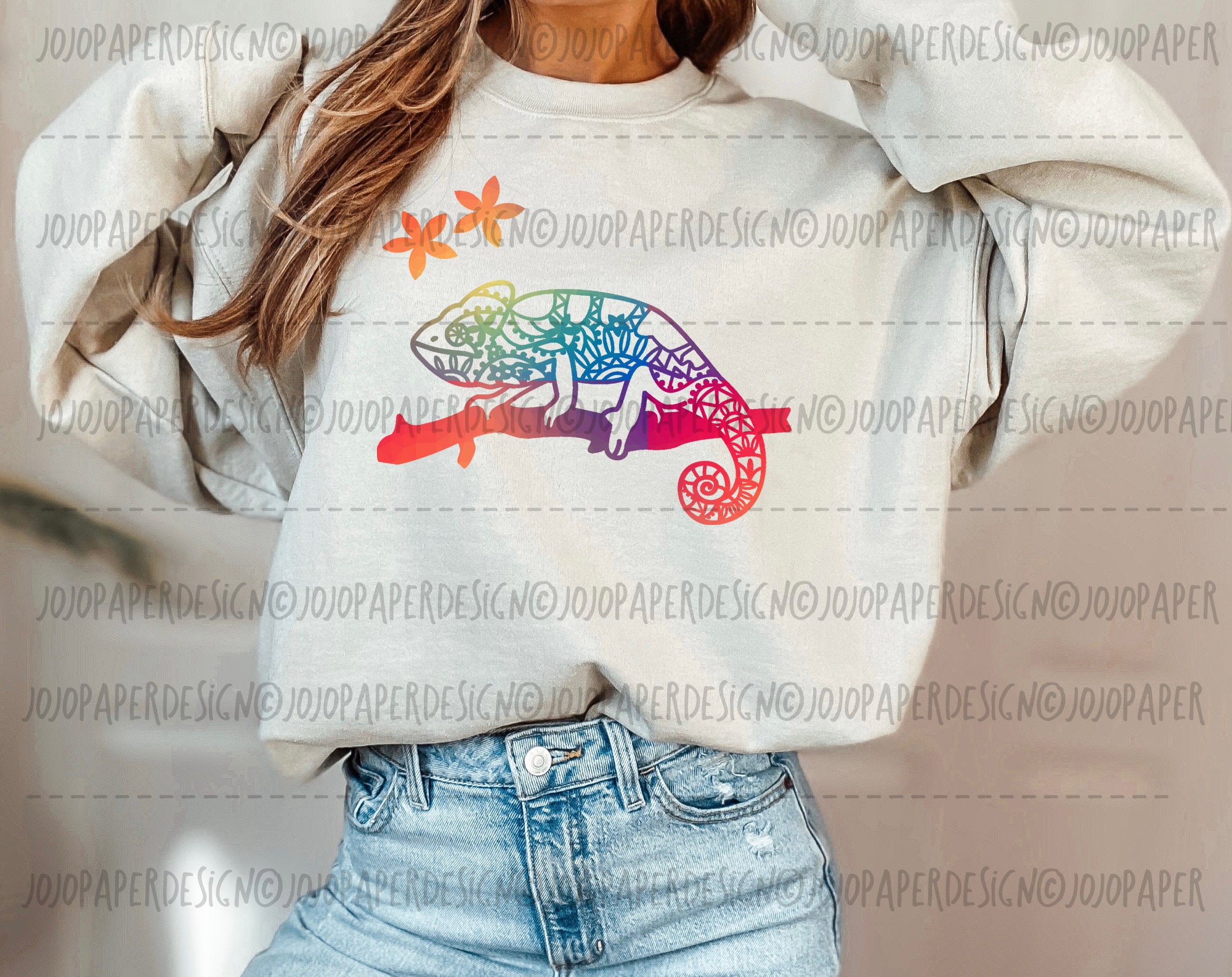 Chameleon SVG, Dxf, Eps, Pdf, Png, Colored Clipart Chameleons Shown on ...