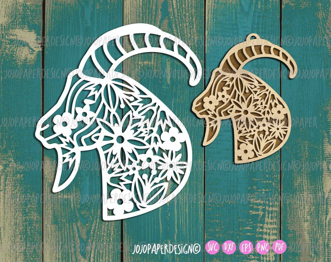 Billy Goat SVG for Cricut and Silhouette, Goat SVG for Laser Cutting ...
