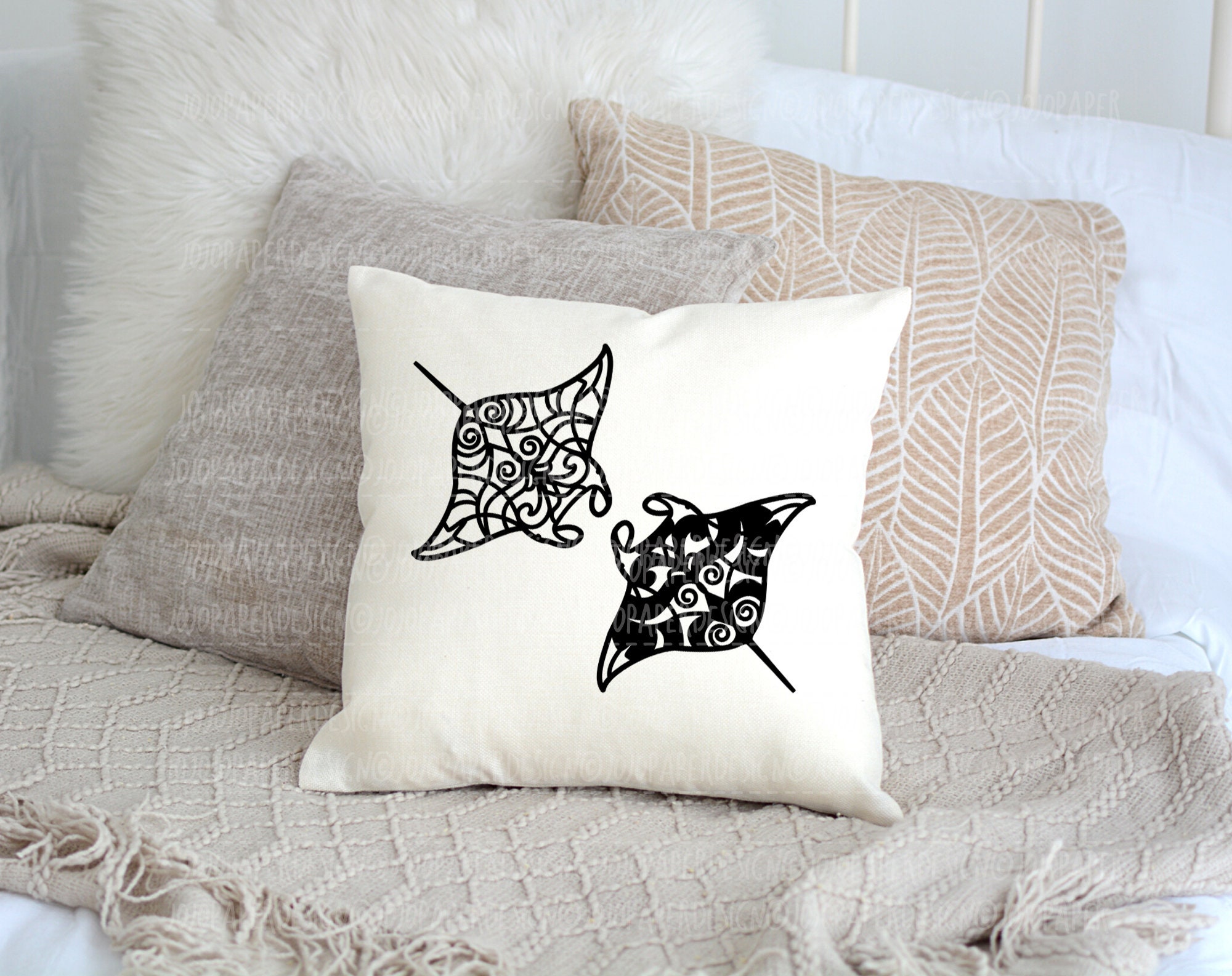 Mandala Manta Ray SVG for Cricut and Silhouette, Ray Svg for Laser ...