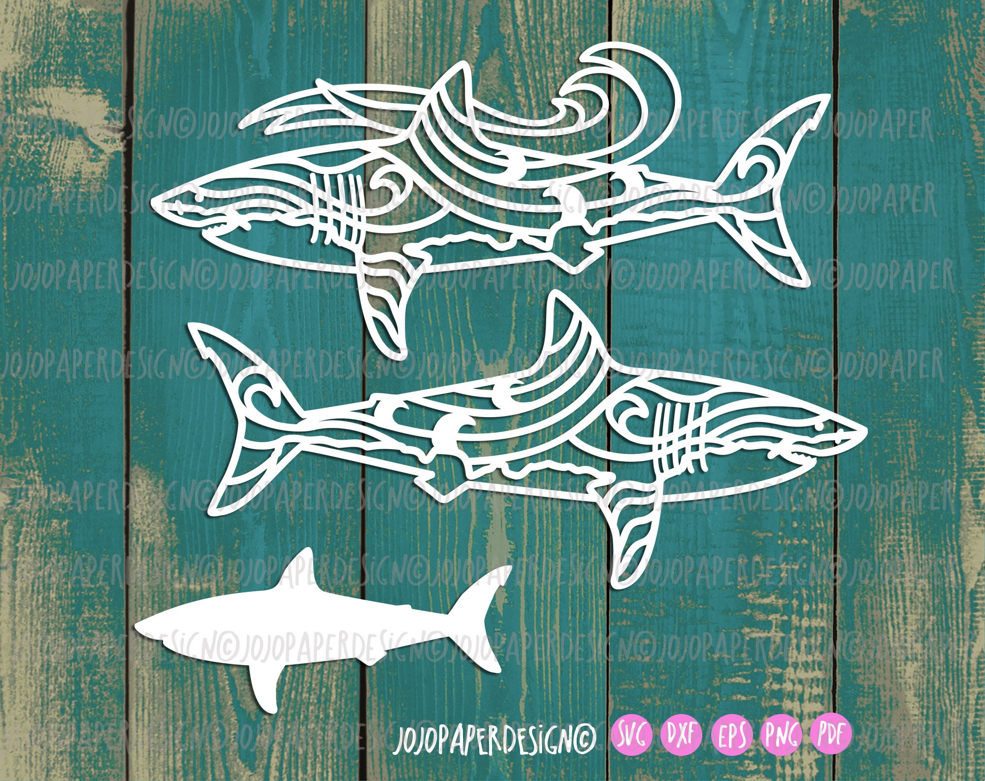 Shark SVG Perfect for Cricut Silhouette, Sea Animal SVG, Wave and ...