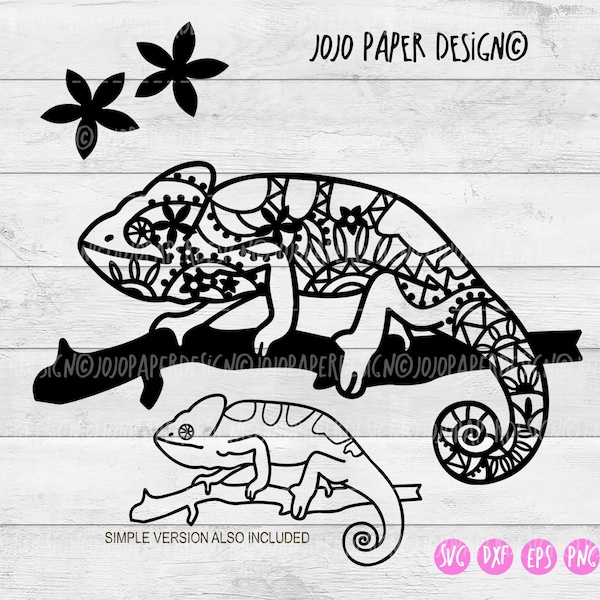 Chameleon Svg - Etsy