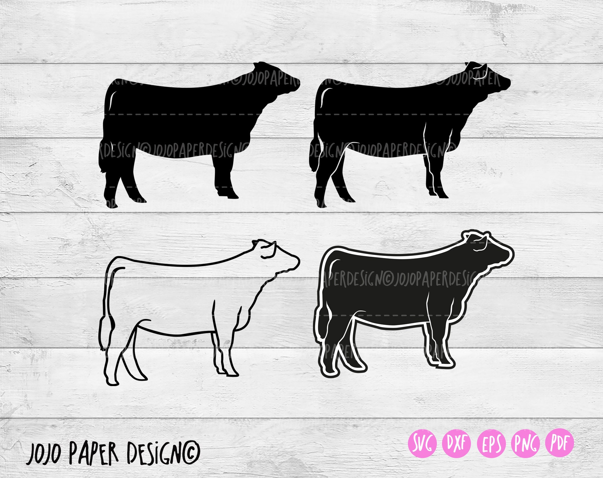 Show Heifer SVG, Show Cattle SVG, Show Heifer PNG Clipart, Beef Cattle ...