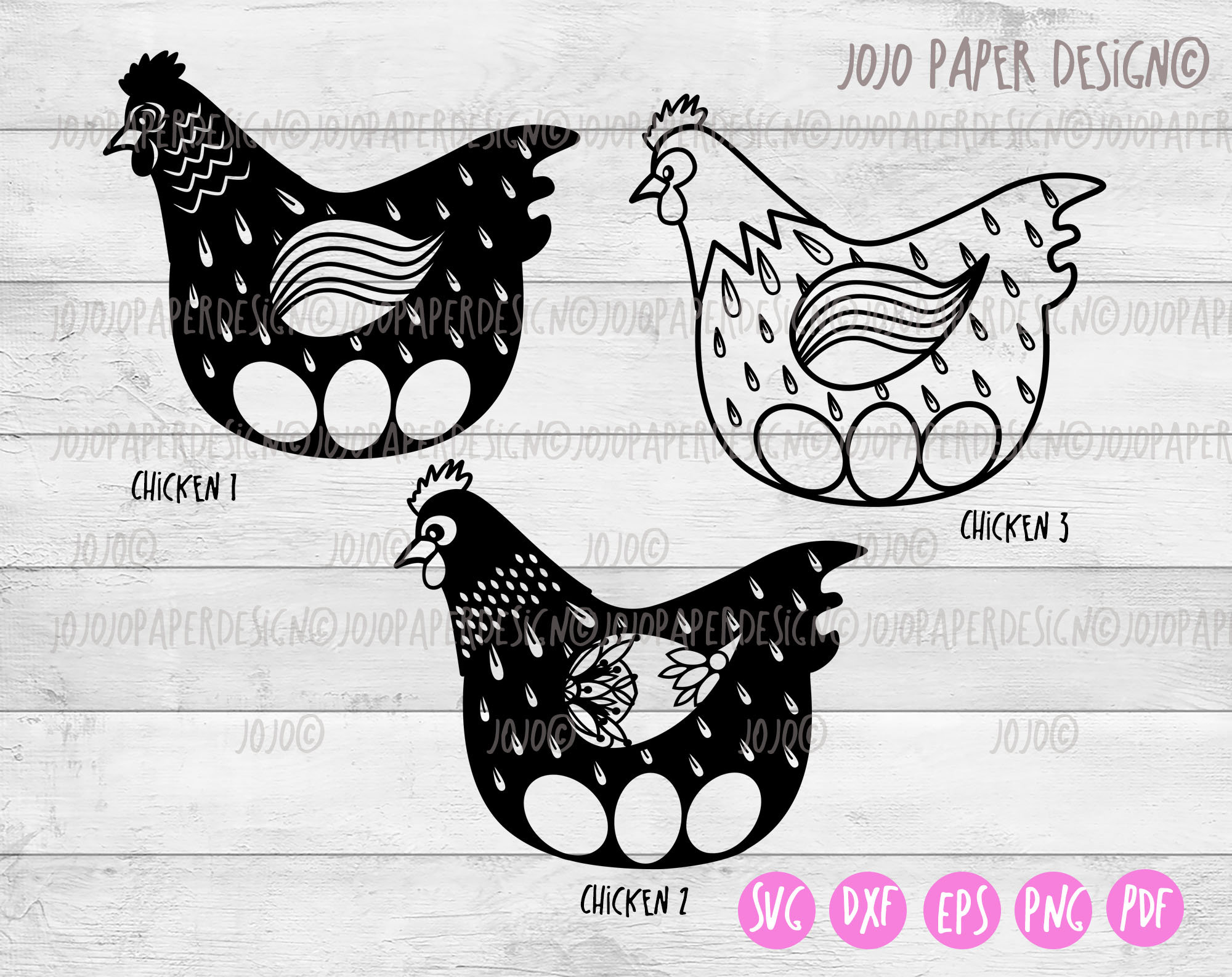 Pollo SVG para Cricut y Silhouette, Lindo pollo SVG para corte por ...