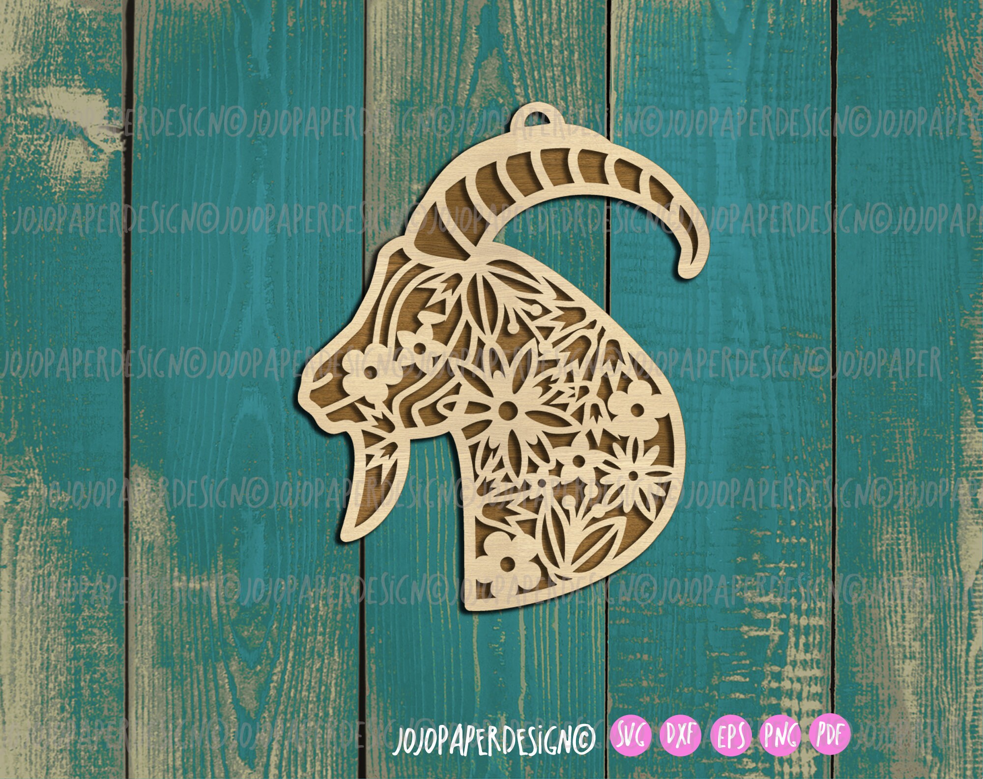 Billy Goat SVG for Cricut and Silhouette, Goat SVG for Laser Cutting ...