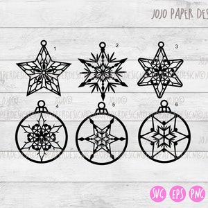 Christmas Star SVG, Star Christmas Ornaments Svg Bundle for Cricut ...