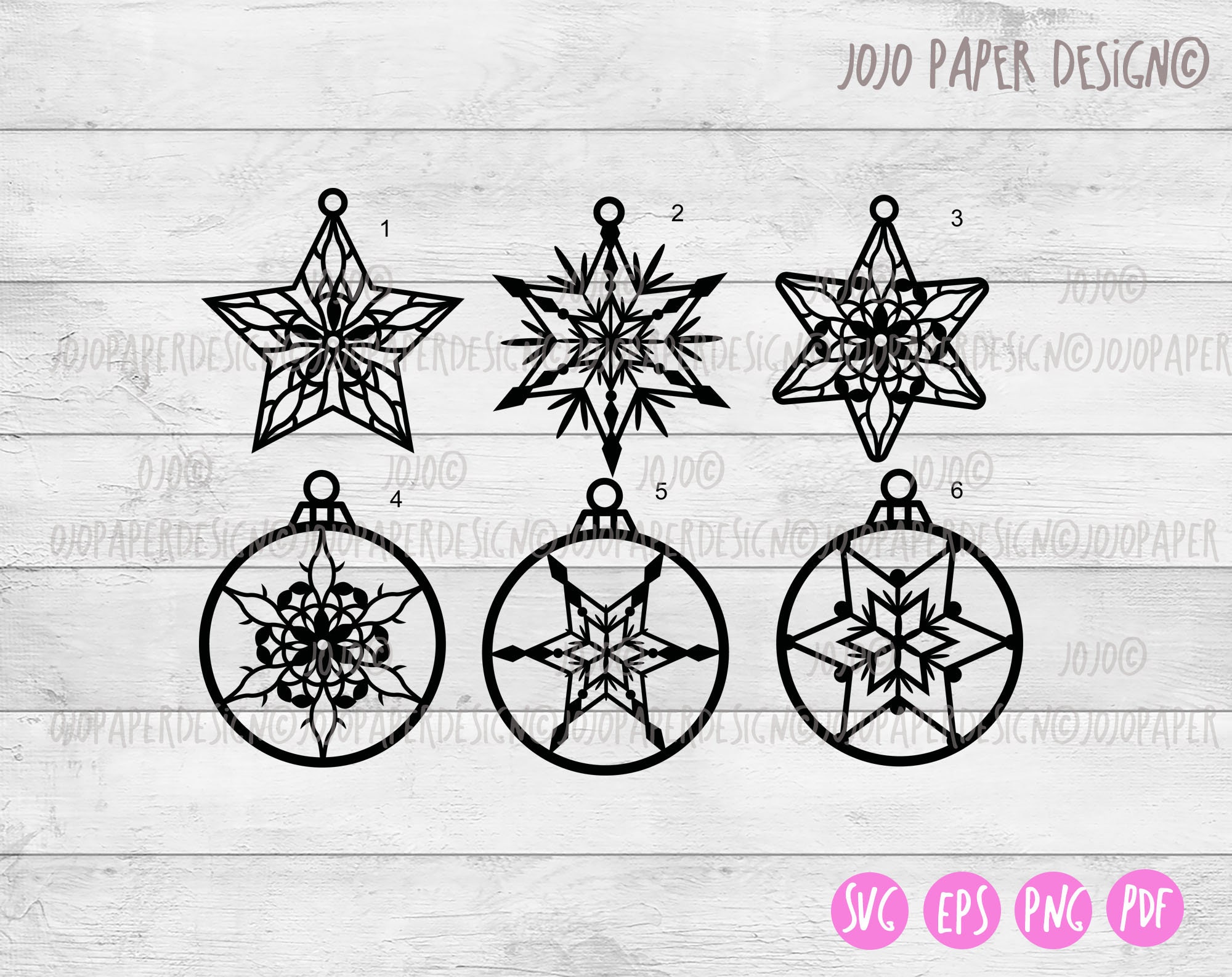 Christmas Star SVG, Star Christmas Ornaments Svg Bundle for Cricut ...