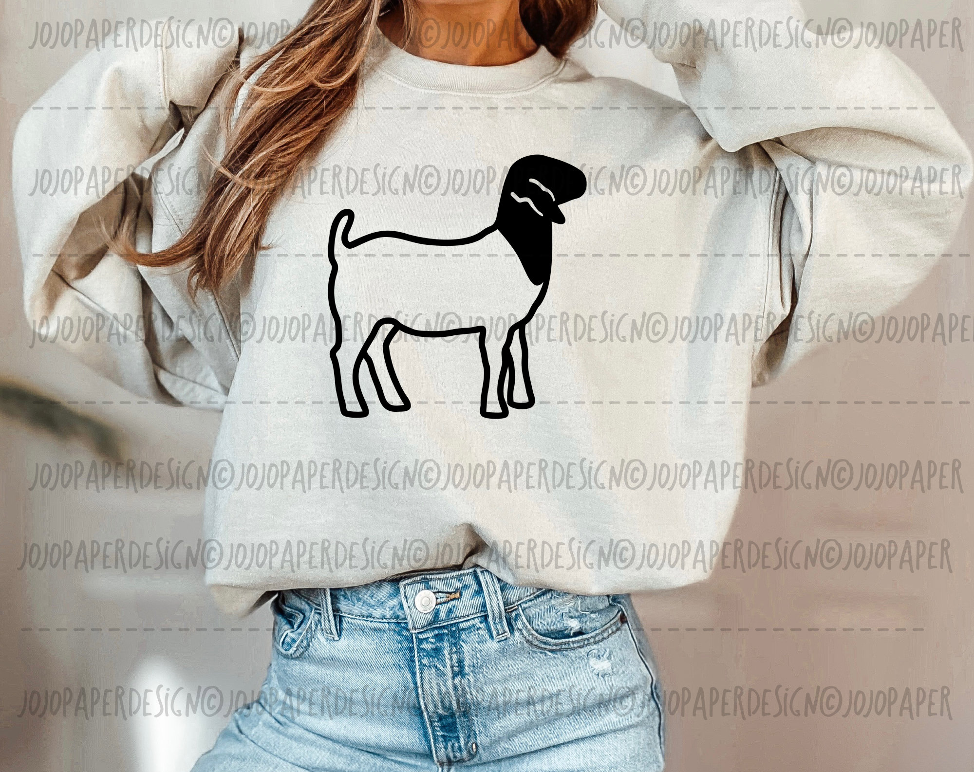 Boer Goat SVG for Cricut and Silhouette, Goat SVG for Laser Cutting, Goat Christmas Ornament SVG ...